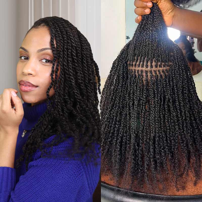 QVR Afro Kinky Bulk Human Hair For Black Women Braid Dreadlock Styles ...